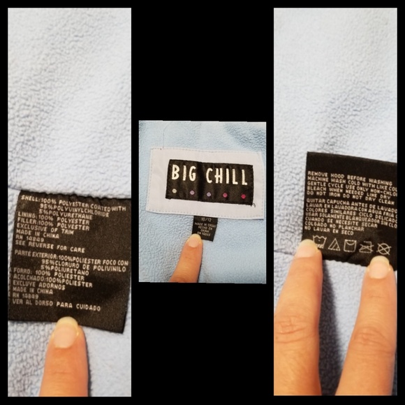 Big Chill | Jackets & Coats | Big Chill Baby Blue Puffer Jacket | Poshmark